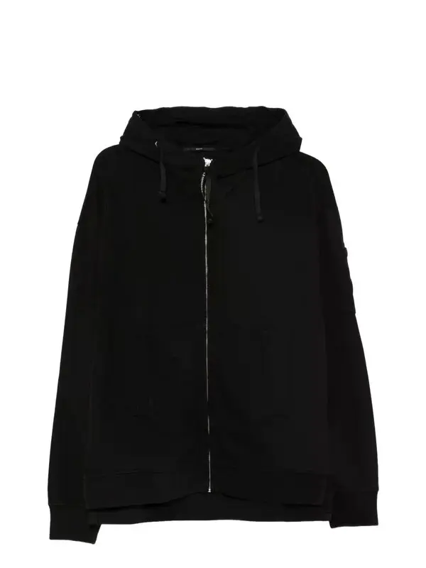 C.P. COMPANY Hooded Zip-up Sweatshirt - Black