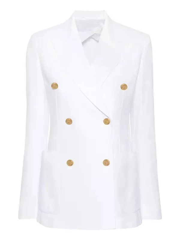Max Mara Peak-lapel Double-breasted Blazer - White