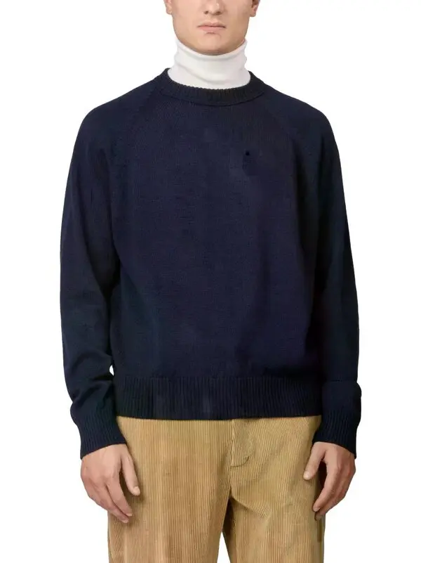 TOD'S Crew-neck Wool Sweater - Blue