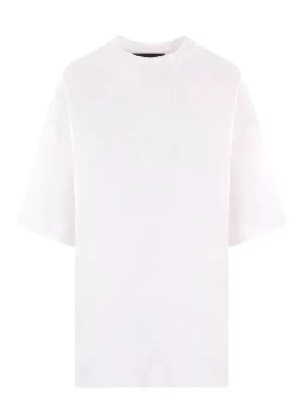 MARIA CALDERARA Embroidered Crew Neck T-shirt - White