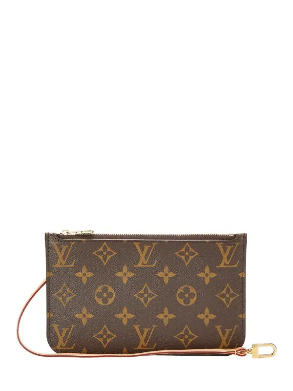 LOUIS VUITTON Monogram Neverfull Pouch Nm Wristlet - Brown