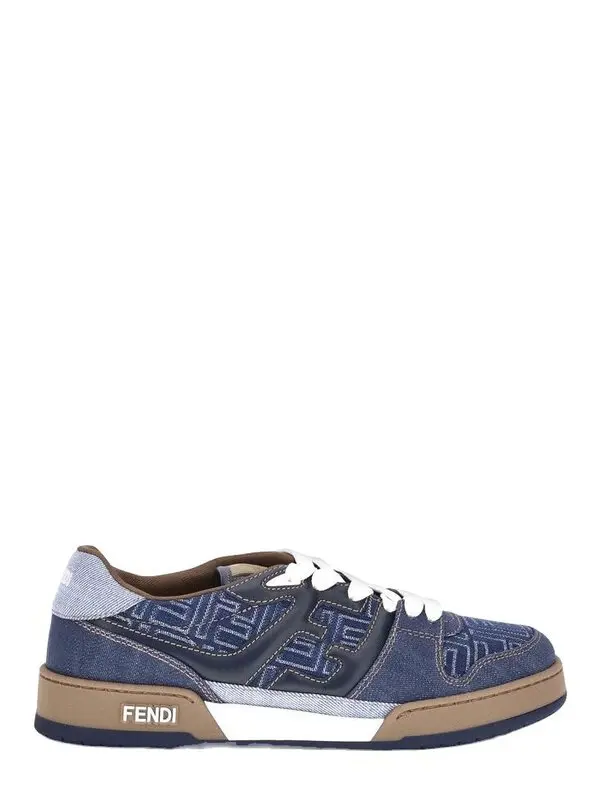 Fendi Logo Sneakers - Ston+abiss Blue+ghiac