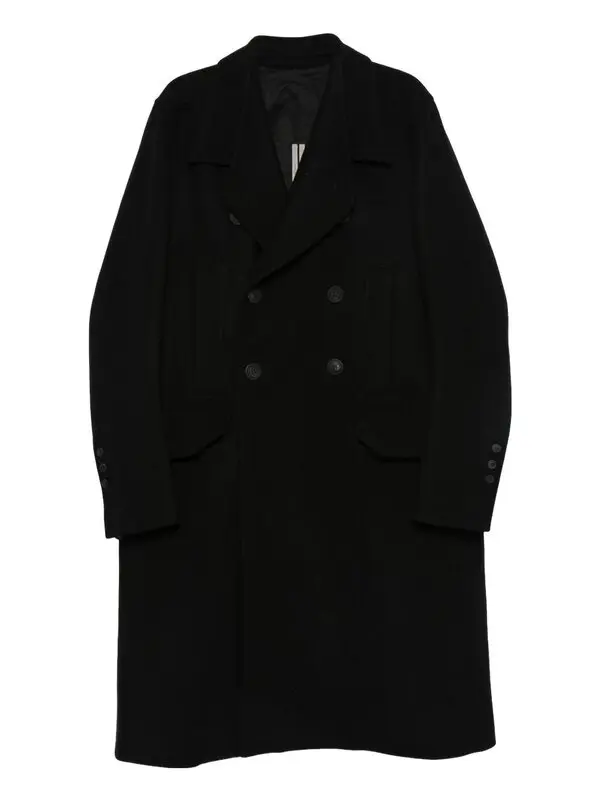 Rick Owens Officer Double-breasted Coat - Black