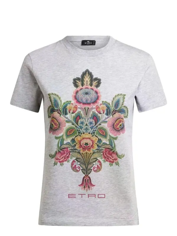 Etro Paisley-print T-shirt - Grey