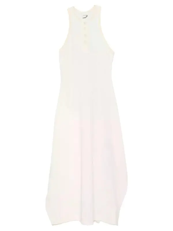 Nanushka Draped-hem Tank Midi Dress - Neutrals