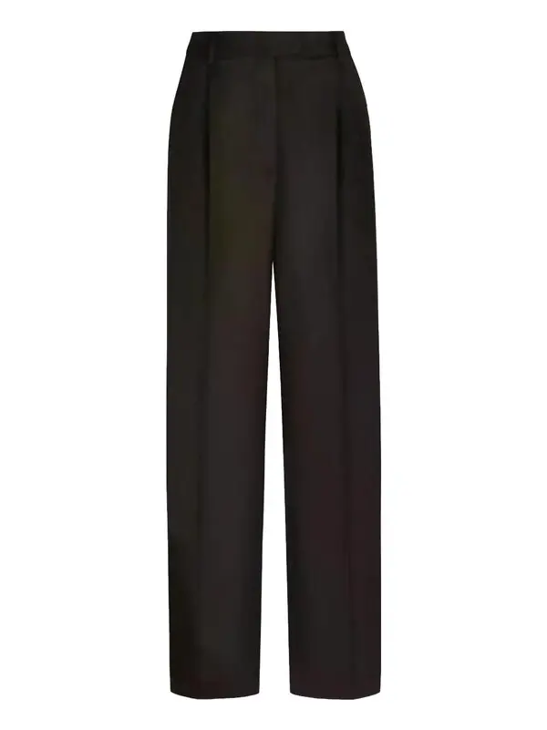 PT TORINO Pleated Straight Trousers - Black