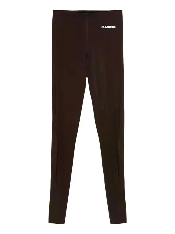 JIL SANDER Logo-embellished Leggings - Brown