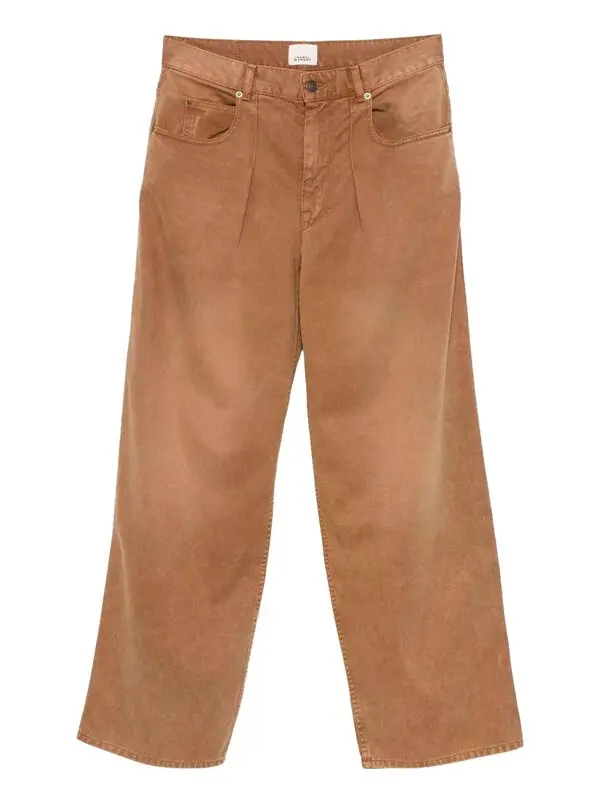 Isabel Marant Pleat Front Straight-leg Jeans - Brown