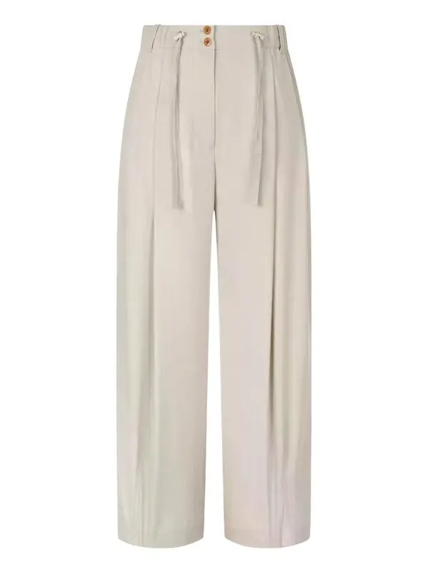 STUDIO TOMBOY Drawstring Two-tuck Trousers - Neutrals