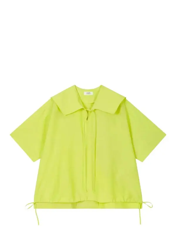 STUDIO TOMBOY Sailor-collar Drawstring-hem Blouse - Yellow