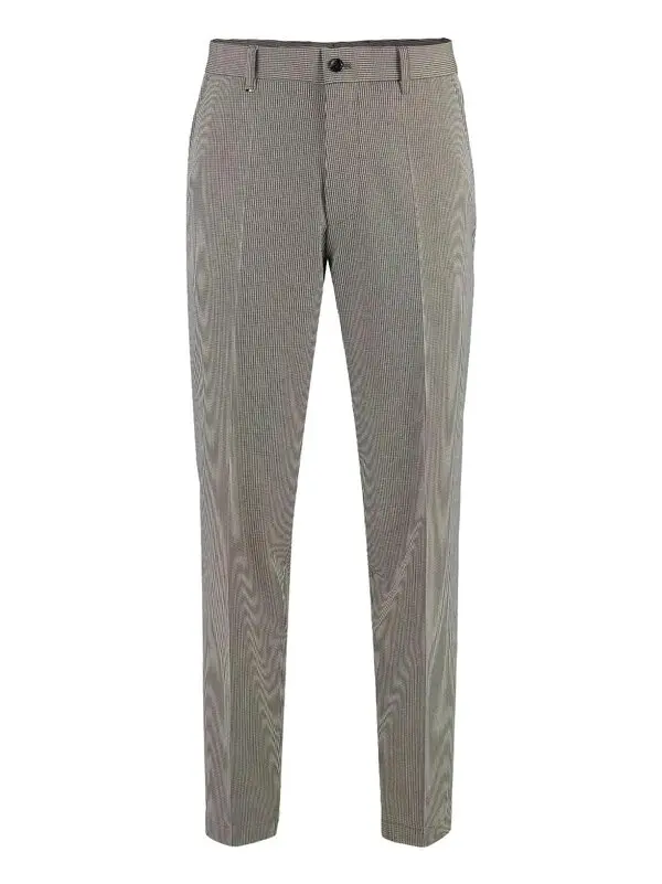 BOSS Houndstooth-pattern Trousers - Neutrals