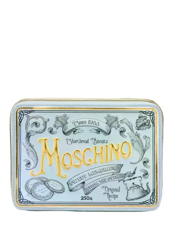 Moschino Logo-embossed Clutch - Blue