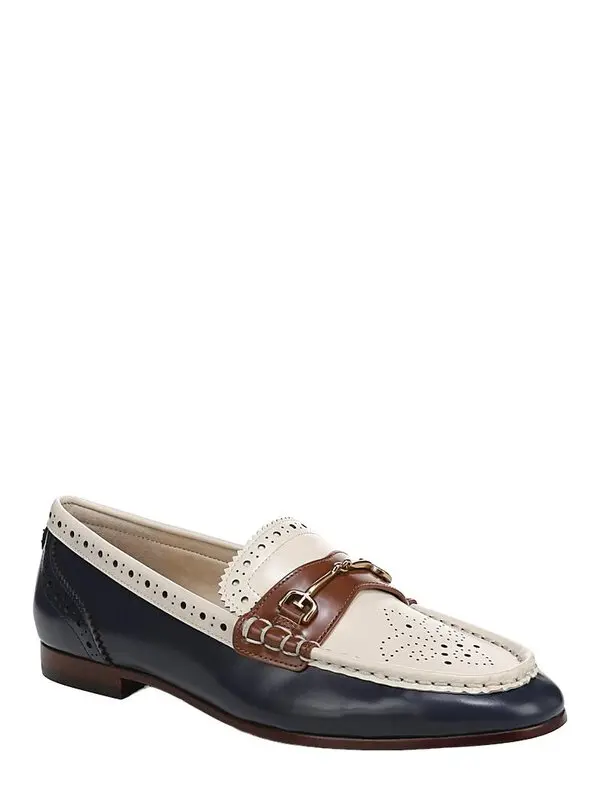 Sam Edelman Liona Leather Loafers - Navy Multi