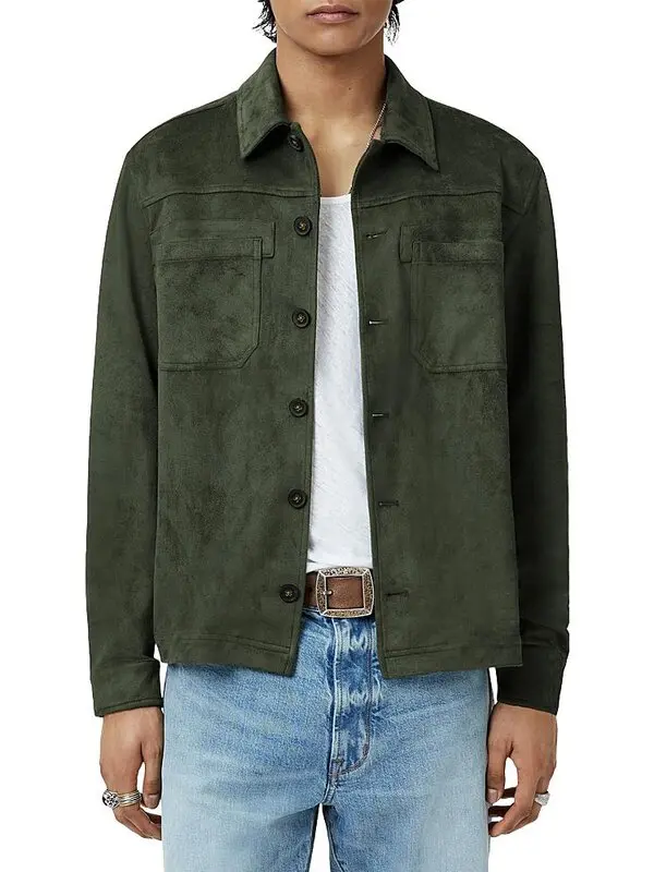 John Varvatos Button Front Jacket - Moss