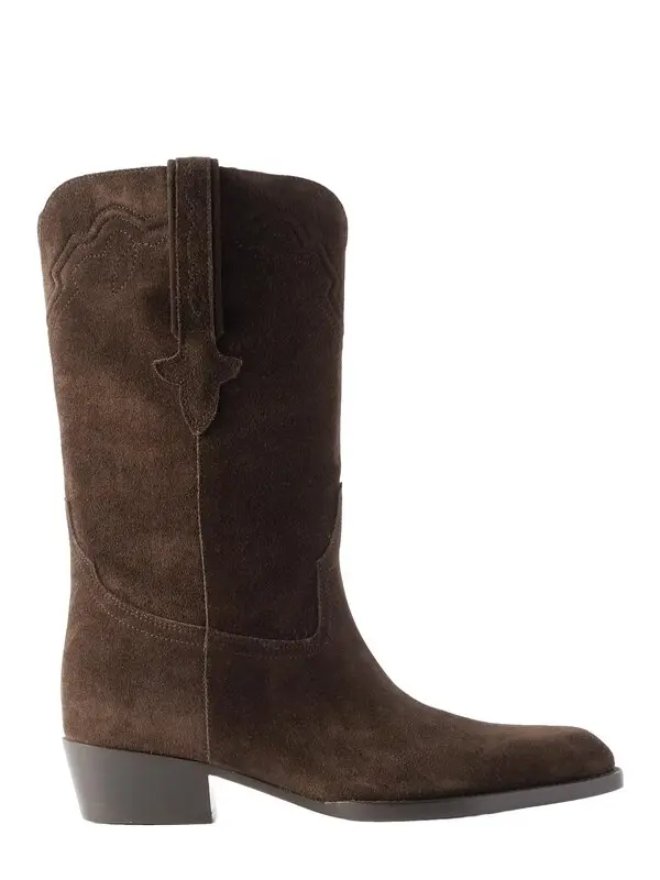 Paris Texas Hilda Suede Ankle Boots - Brown
