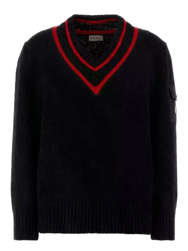 Moncler V-neck Jumper - Black