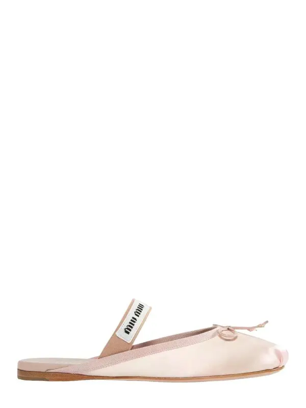 Miu Miu Satin Ballerina Mules - Pink