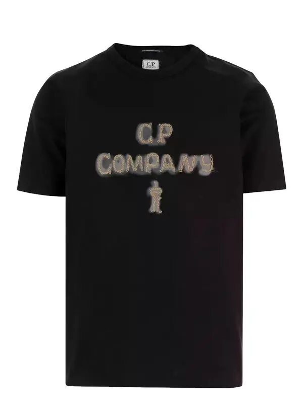 C.P. COMPANY Chain-embellished Logo T-shirt - Black