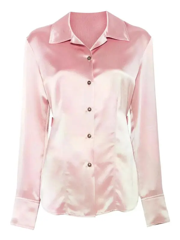 Nanushka Nathalie Fitted Shirt - Pink