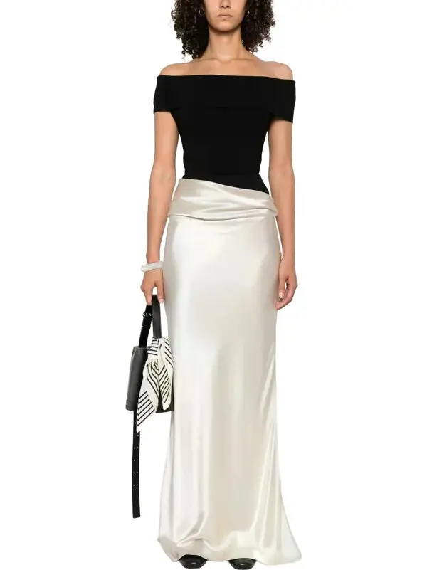 Nanushka Letto Draped-detail Maxi Skirt - Neutrals