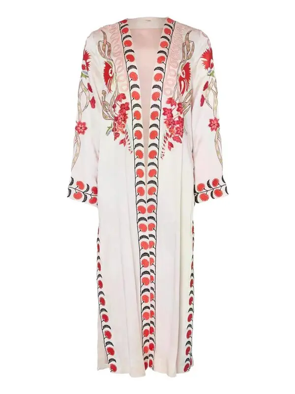 TEMPERLEY LONDON Remi Embroidered Long Coat - White