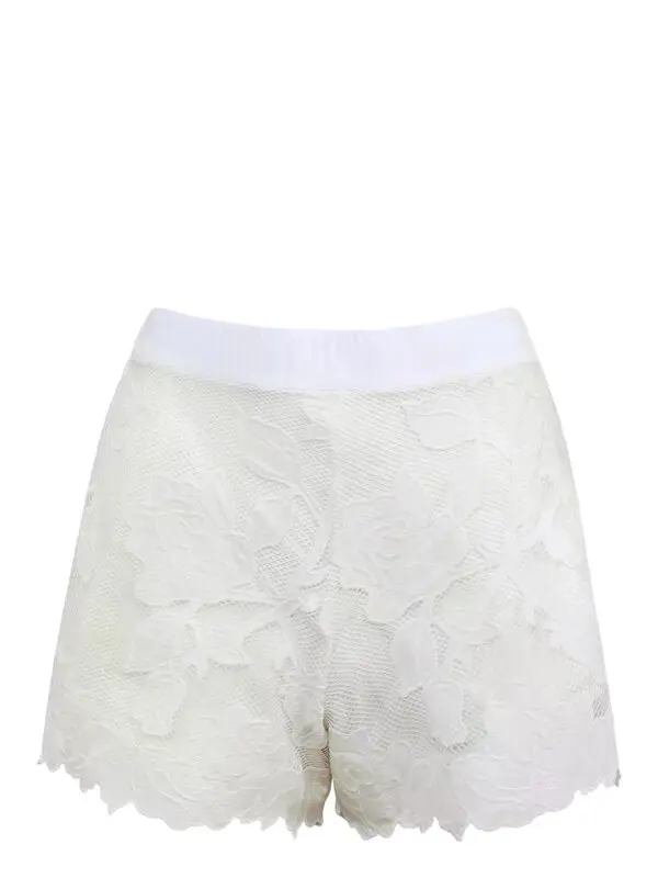 Fleur Du Mal Floral-motif Shorts - White