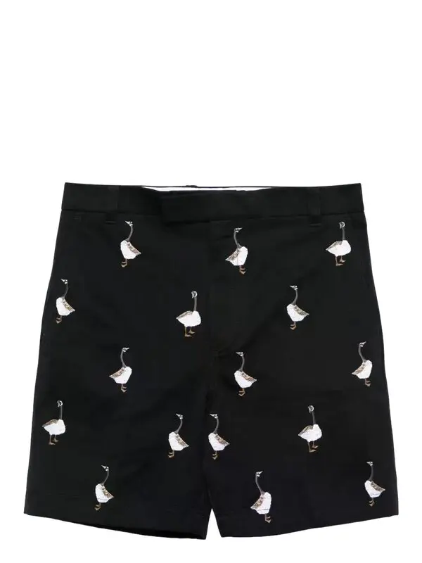 Thom Browne Embroidered Shorts - Black