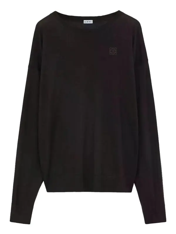 Loewe Embroidered Jumper - Brown