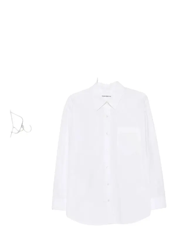 Alexander Wang Chest-pocket Cotton Shirt - White