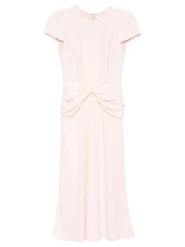 Alexander McQueen Twist-detail Midi Dress - Pink