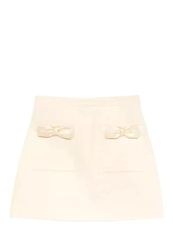 Valentino Garavani Bow-pocket Mini Skirt - Neutrals