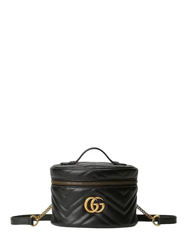 Gucci Marmont Gg Travel Backpack - Black