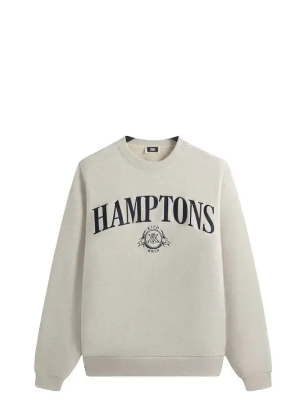 Kith Hamptons Nelson Crewneck Sweatshirt - Light Heather Grey