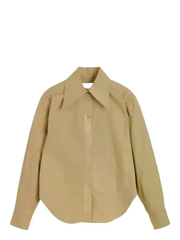 HERSKIND Oversized Collar Button-up Shirt - Neutrals