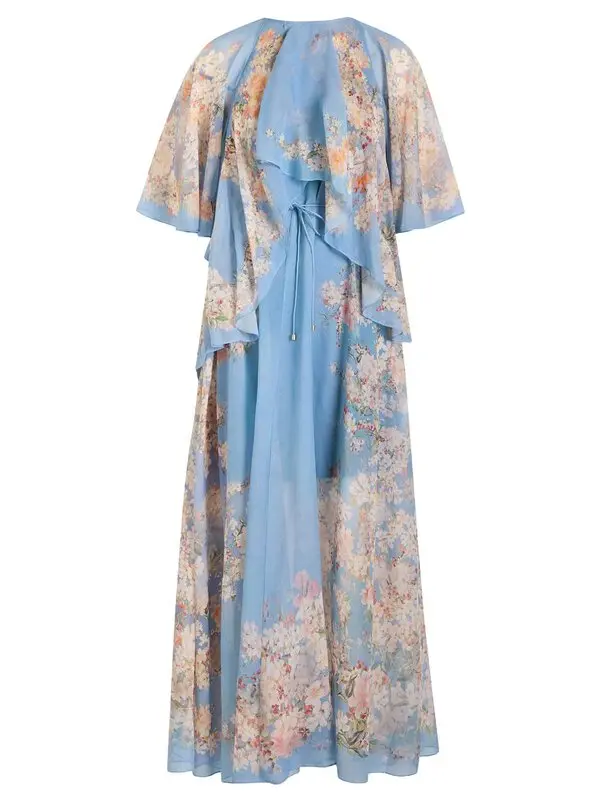 Zimmermann Floral-print Chiffon Maxi Dress - Multi Floral