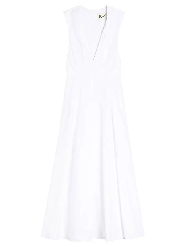 Tove Anisa Cotton-poplin Maxi Dress - White