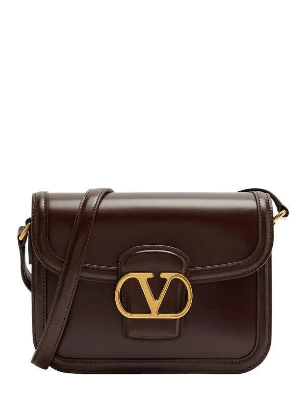 Valentino Garavani 9to5 Small Leather Shoulder Bag - Chocolate