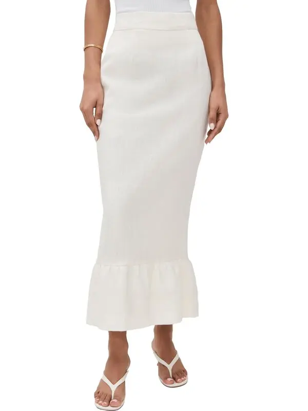 Posse Matilda Column Skirt - Cream
