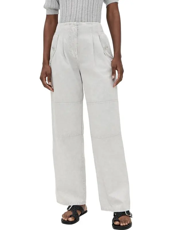 Ulla Johnson Casey High-waisted Pants With Tied Cuffs - Dune