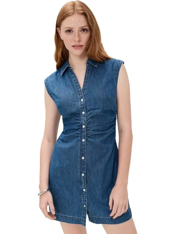 Veronica Beard Maura Denim Mini Dress - Serendipity