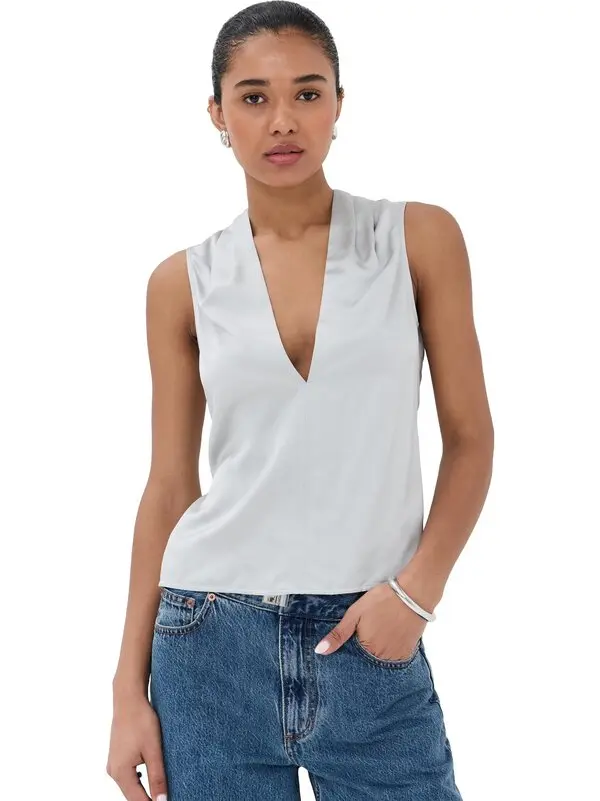 PETER DO Nara Top - Silver Grey