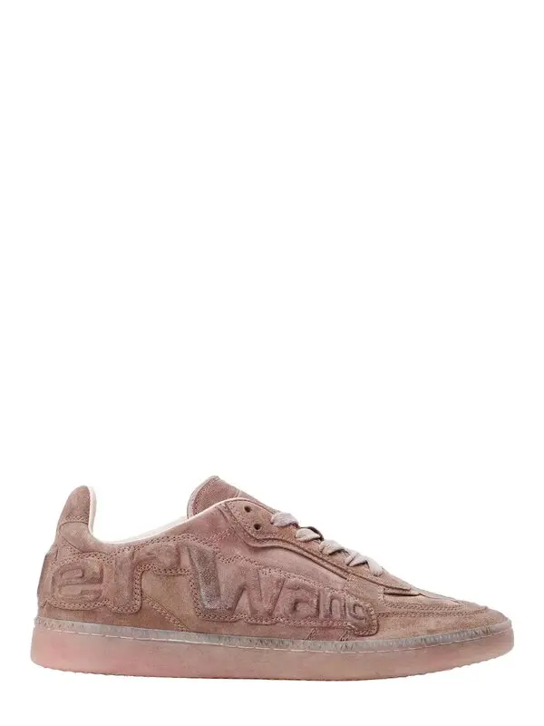 Alexander Wang Lex Logo-embossed Suede Sneakers - Pink