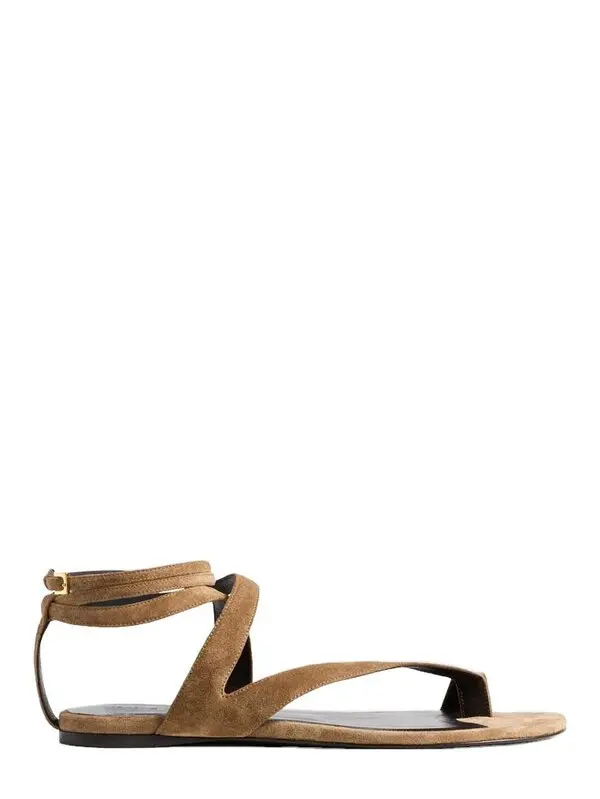 Khaite Aimee Ankle Strap Sandal - Beige