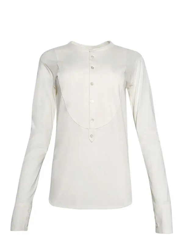 ANGELICA MONTINI Tuxedo Jersey - White