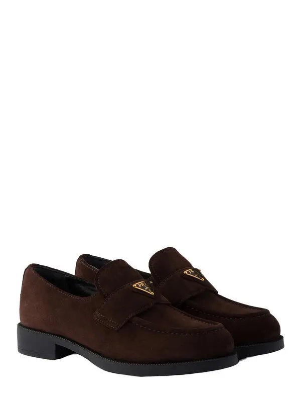 Prada Suede Loafers - Brown
