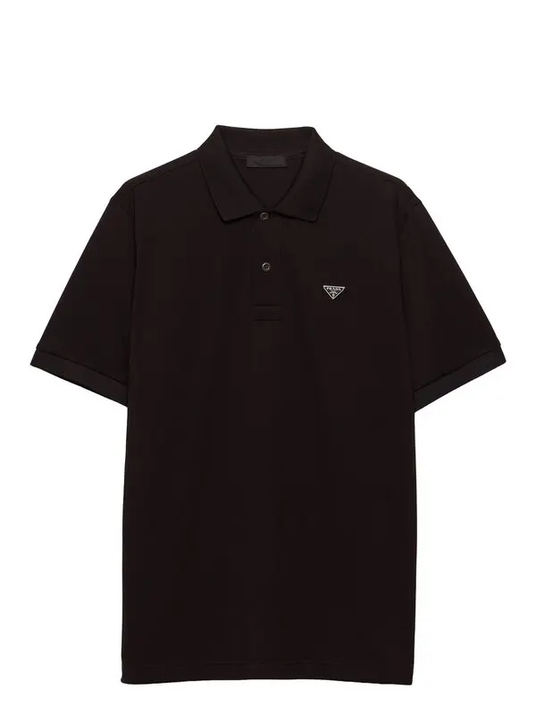 Prada Piqué Polo Hirt - Black