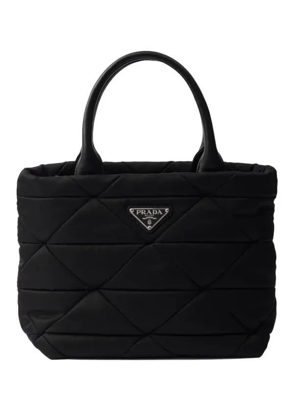 Prada Small Padded Re-nylon Tote - Black
