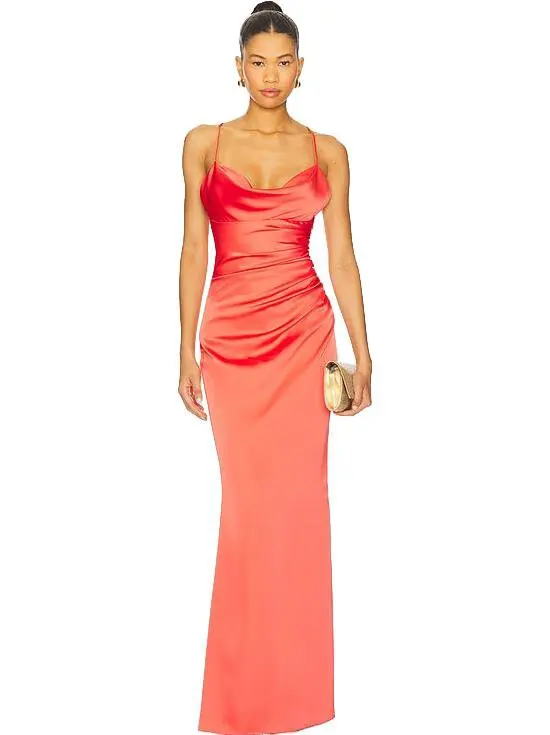 Katie May Ryder Gown - Fiery Coral