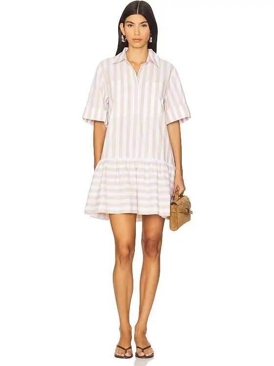 Simkhai Cris Shirt Dress - Sand Stripe