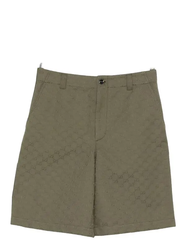 Gucci Gg Canvas Bermuda Shorts - Green